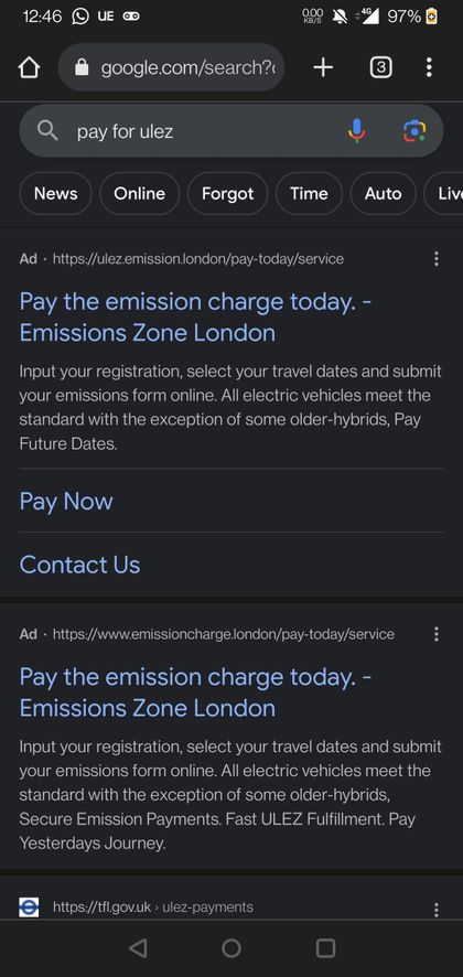 ULEZ scams: drivers targeted by dodgy websites when paying charges ...